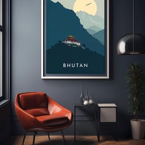 Bhutan Travel Poster Digital Printable Wall Art, Instant Download ...