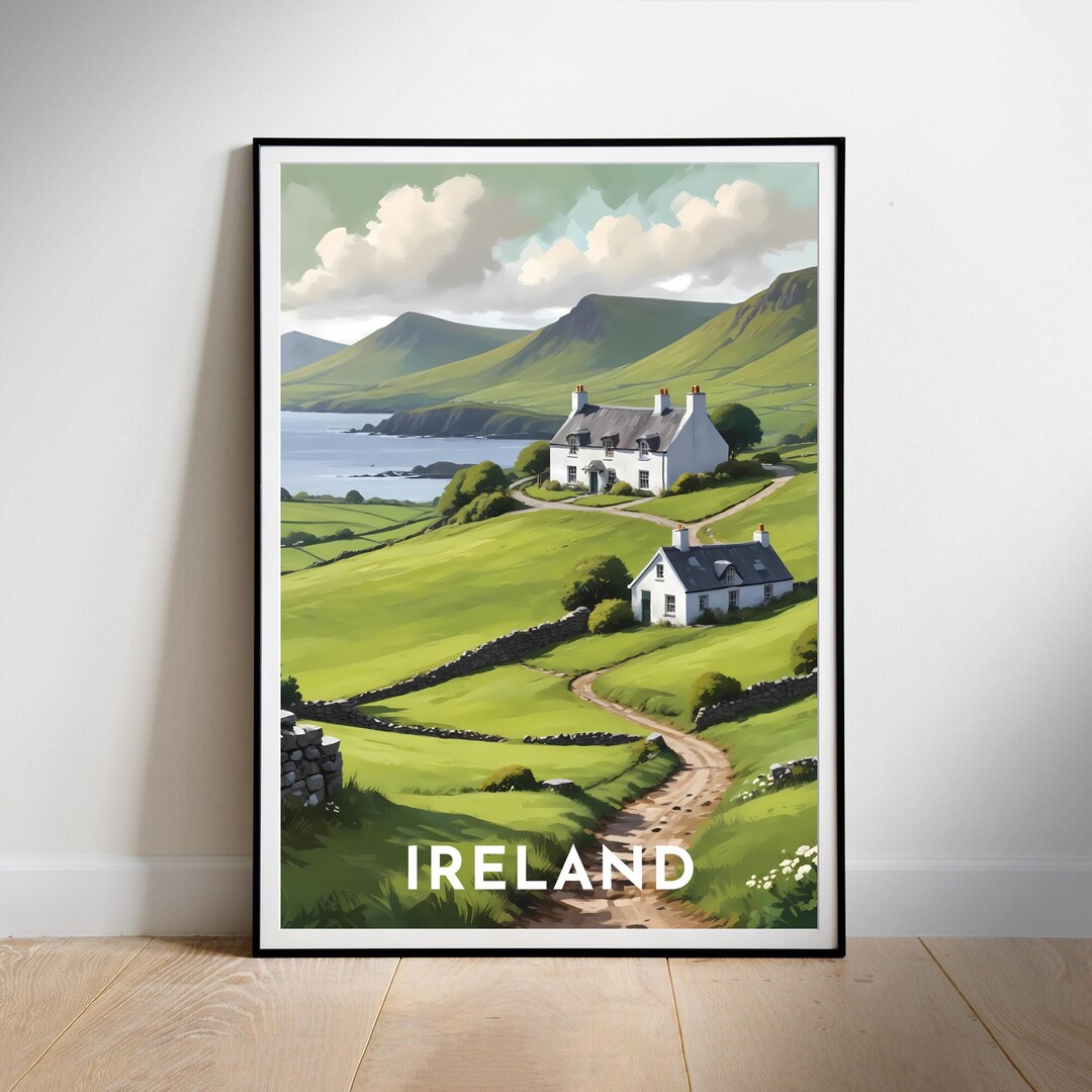Ireland Travel Poster Digital Printable Wall Art, Instant Download ...