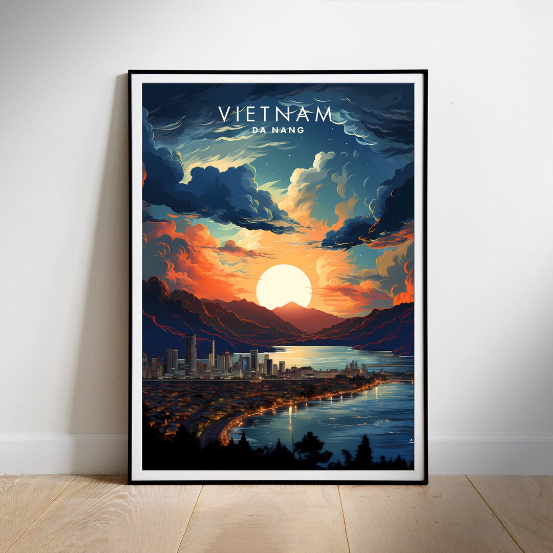 Vietnam Travel Poster Digital Printable Wall Art, Da Nang Instant ...