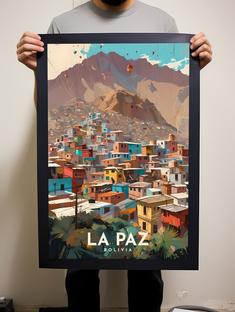 La Paz Bolivia Travel Poster: Printable Wall Art (digital Download) - Etsy