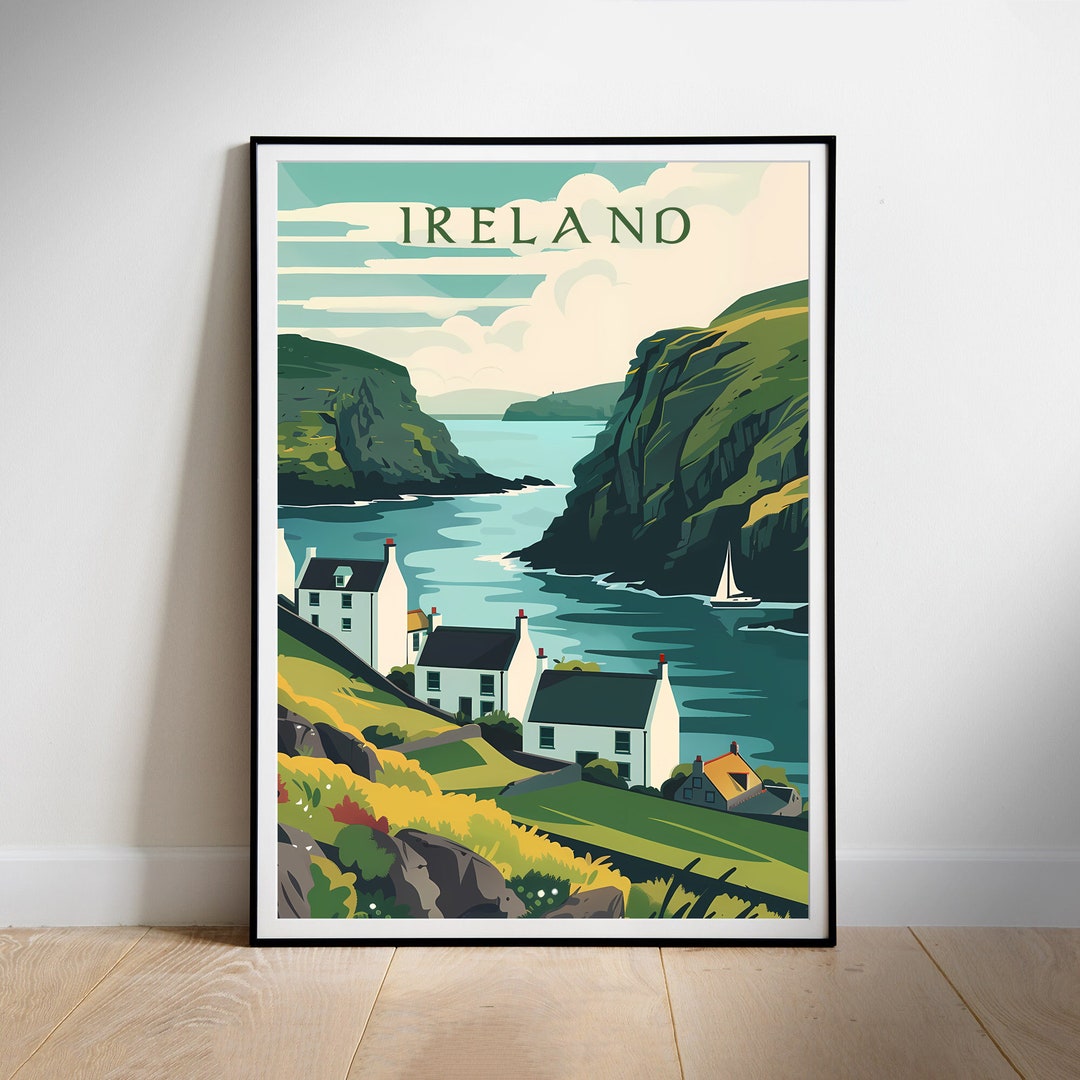 Ireland Travel Poster Digital Printable Wall Art, Instant Download ...
