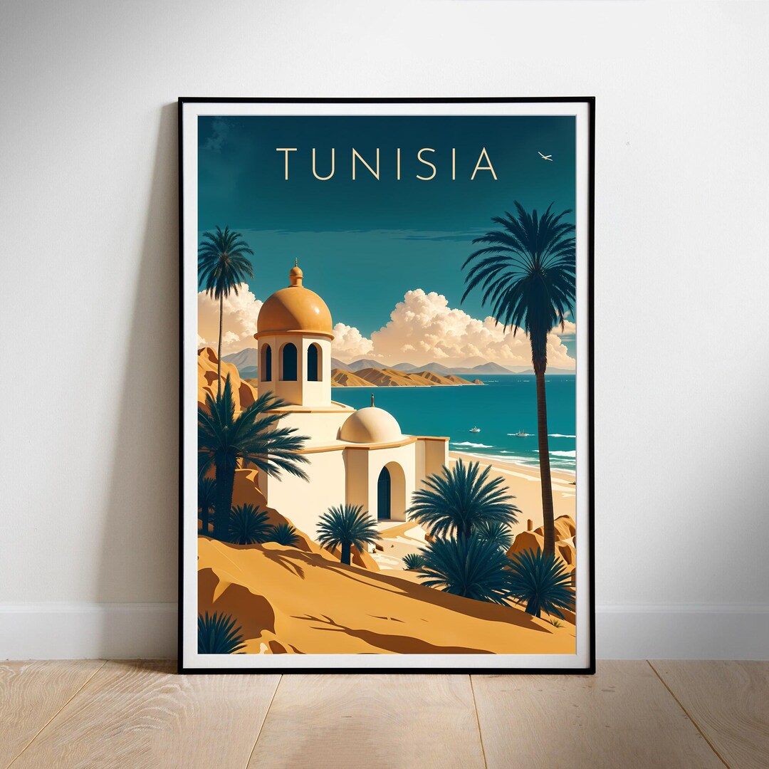 Tunisia Travel Poster Digital Printable Wall Art, Instant Download ...