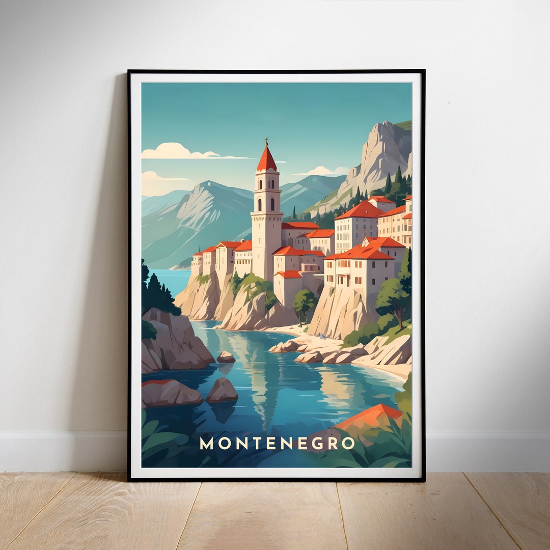 Montenegro Travel Poster Digital Printable Wall Art, Instant Download ...