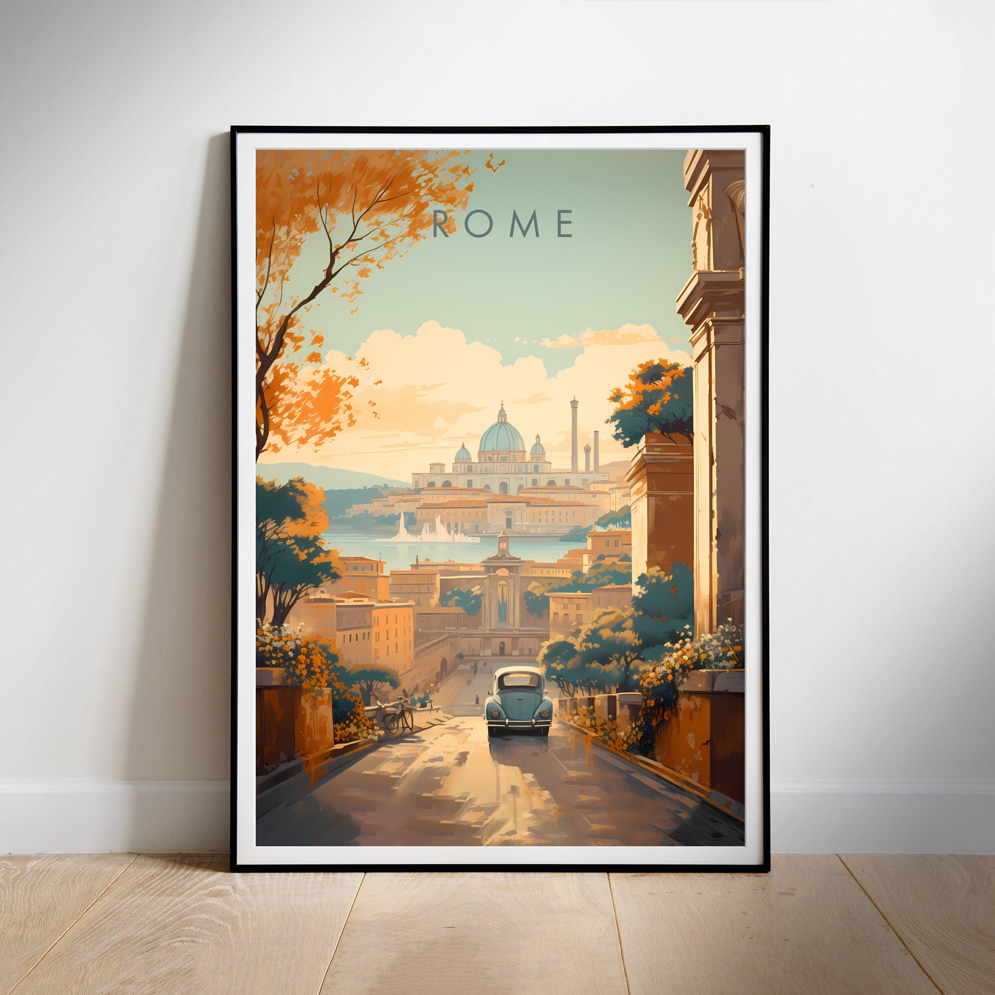 Rome Travel Poster Digital Printable Wall Art, Italy Instant Download ...
