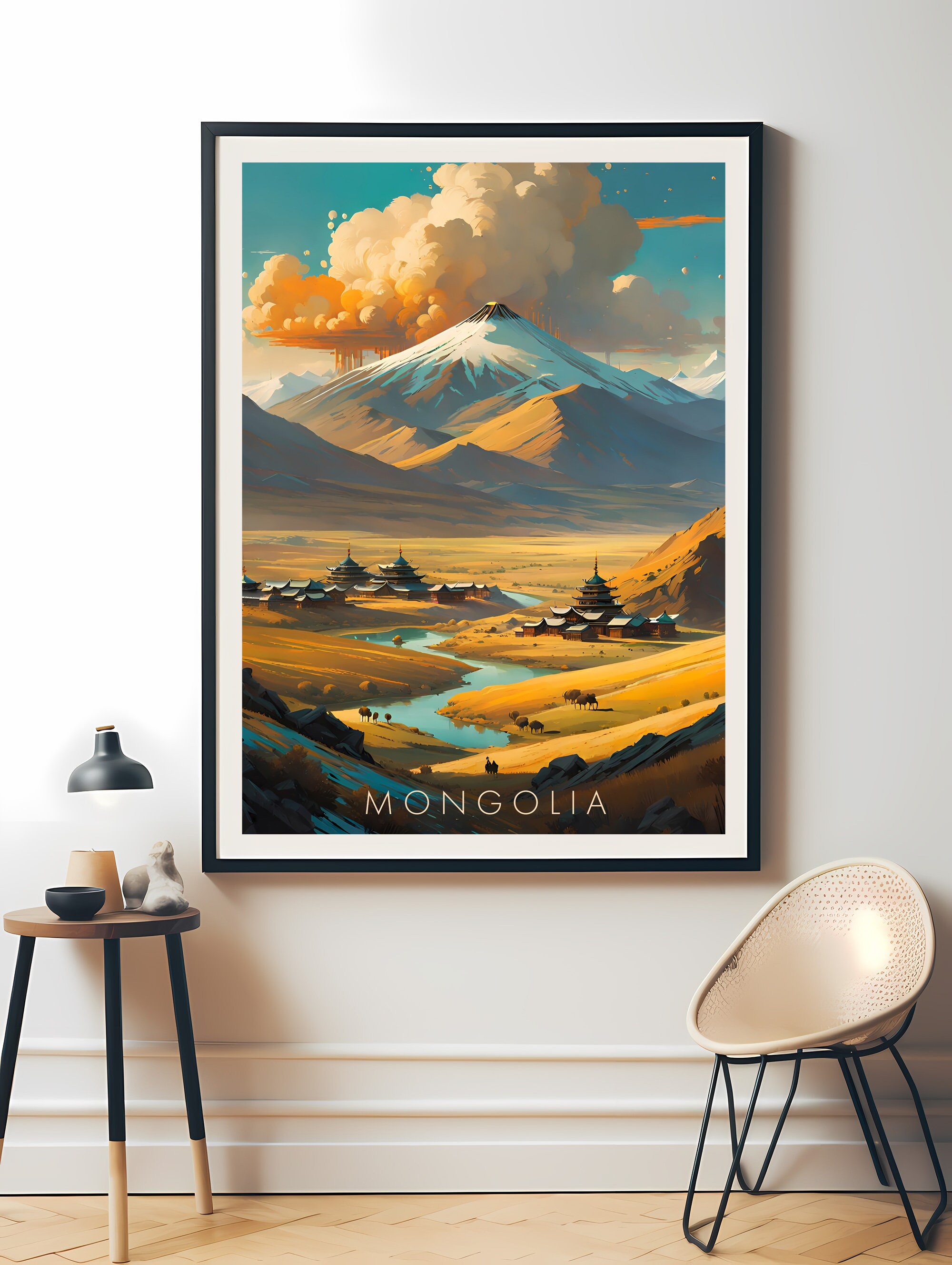 Mongolia Travel Poster Digital Printable Wall Art, Instant Download ...