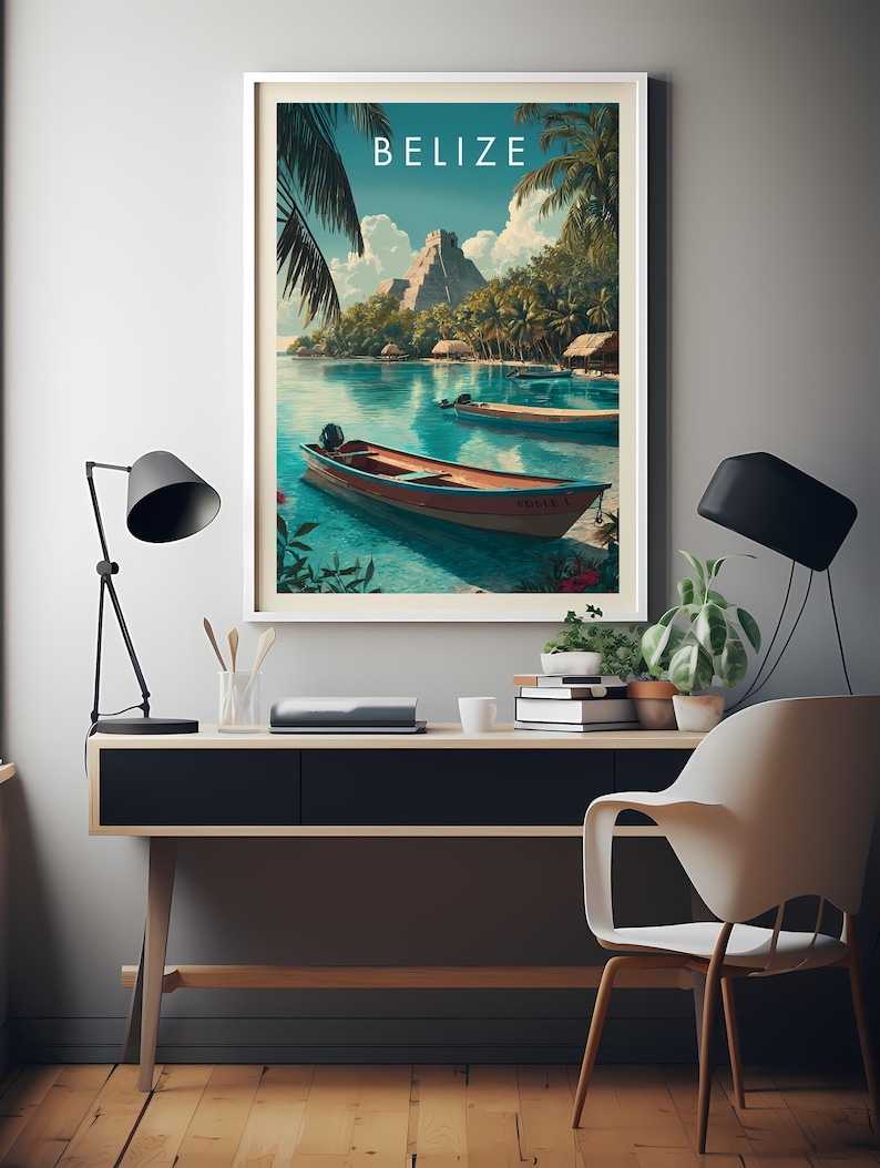 Belize Travel Poster Digital Printable Wall Art, Instant Download ...