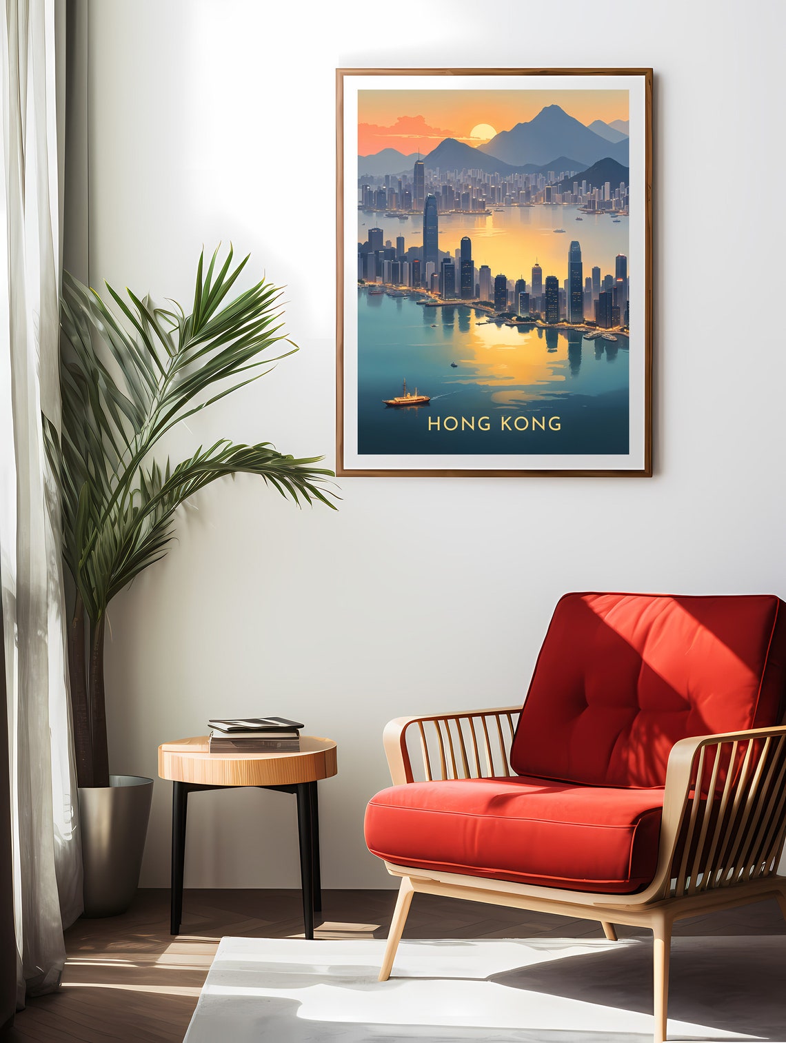 Hong Kong Travel Poster Digital Printable Wall Art, Instant Download ...
