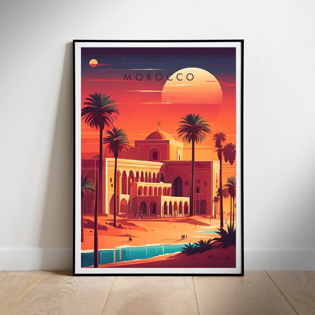 Morocco Travel Poster Digital Printable Wall Art, Instant Download ...