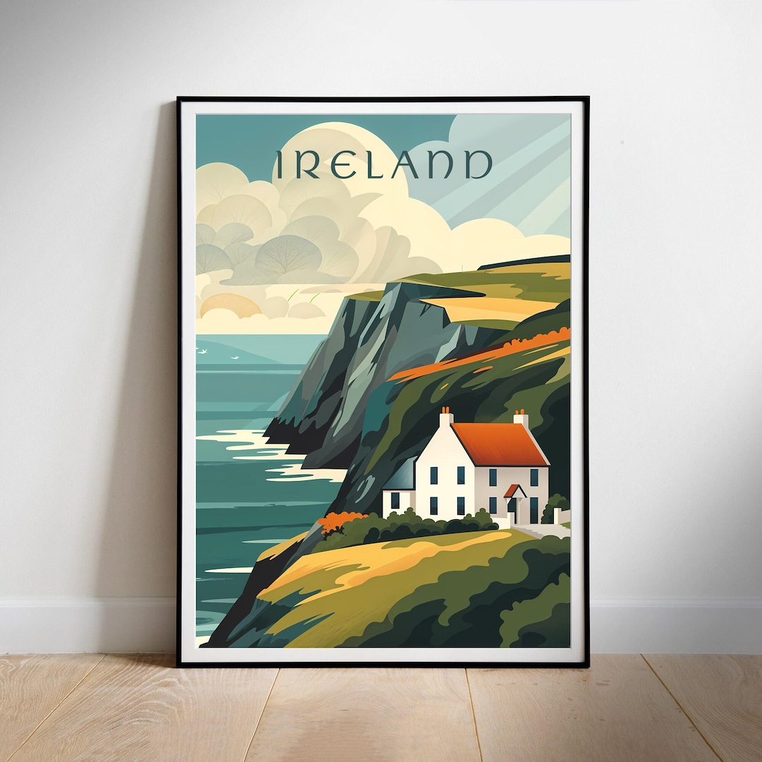 Ireland Travel Poster Digital Printable Wall Art, Instant Download ...