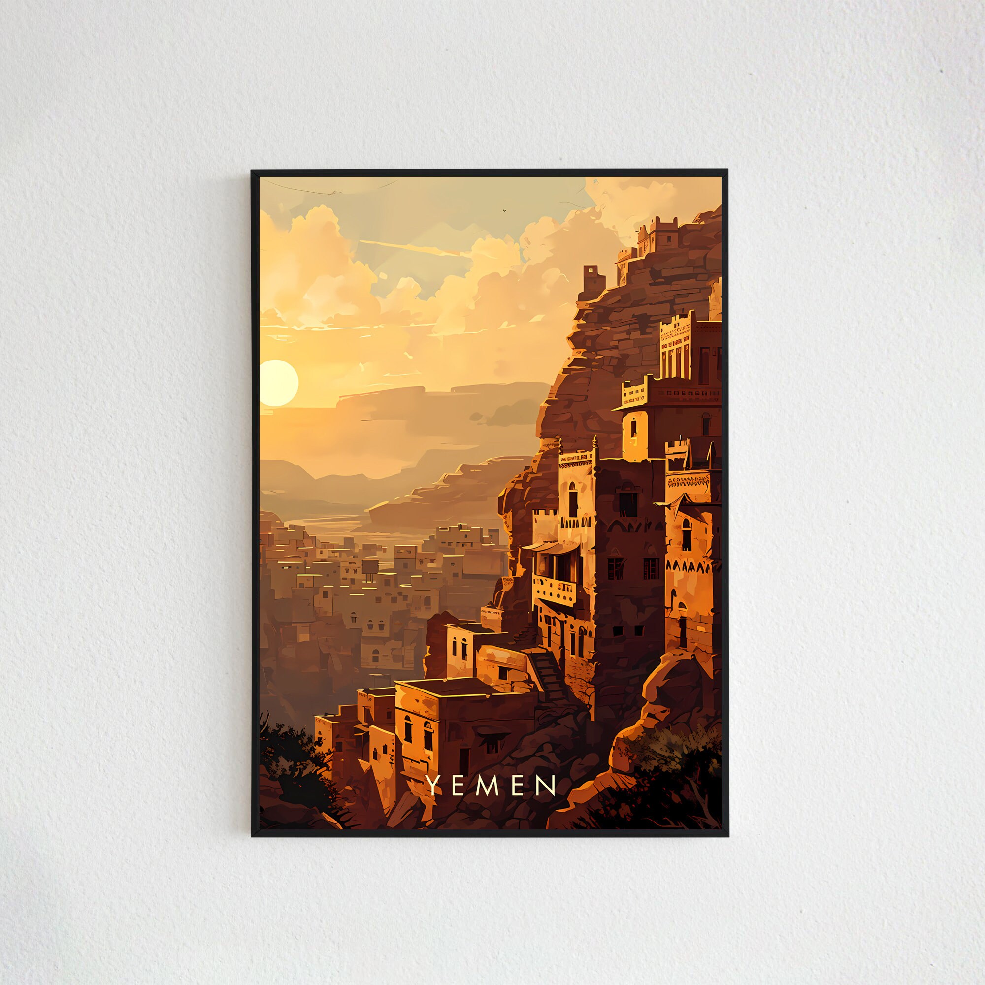 Yemen Travel Poster Digital Printable Wall Art, Instant Download ...