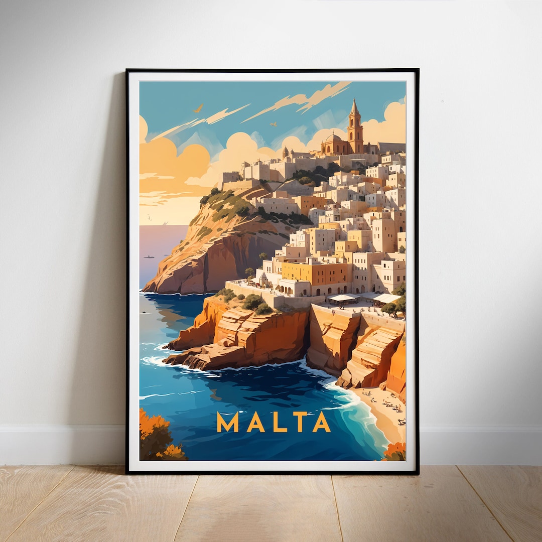 Malta Travel Poster Digital Printable Wall Art, Instant Download ...