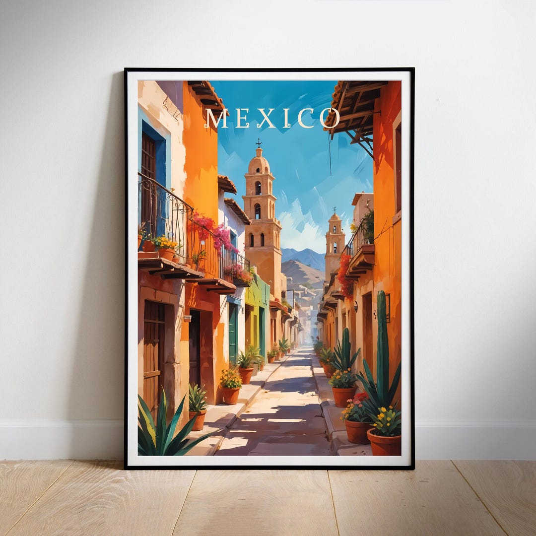 Mexico Travel Poster Digital Printable Wall Art, Instant Download ...