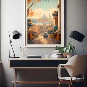 Rome Travel Poster Digital Printable Wall Art, Italy Instant Download ...