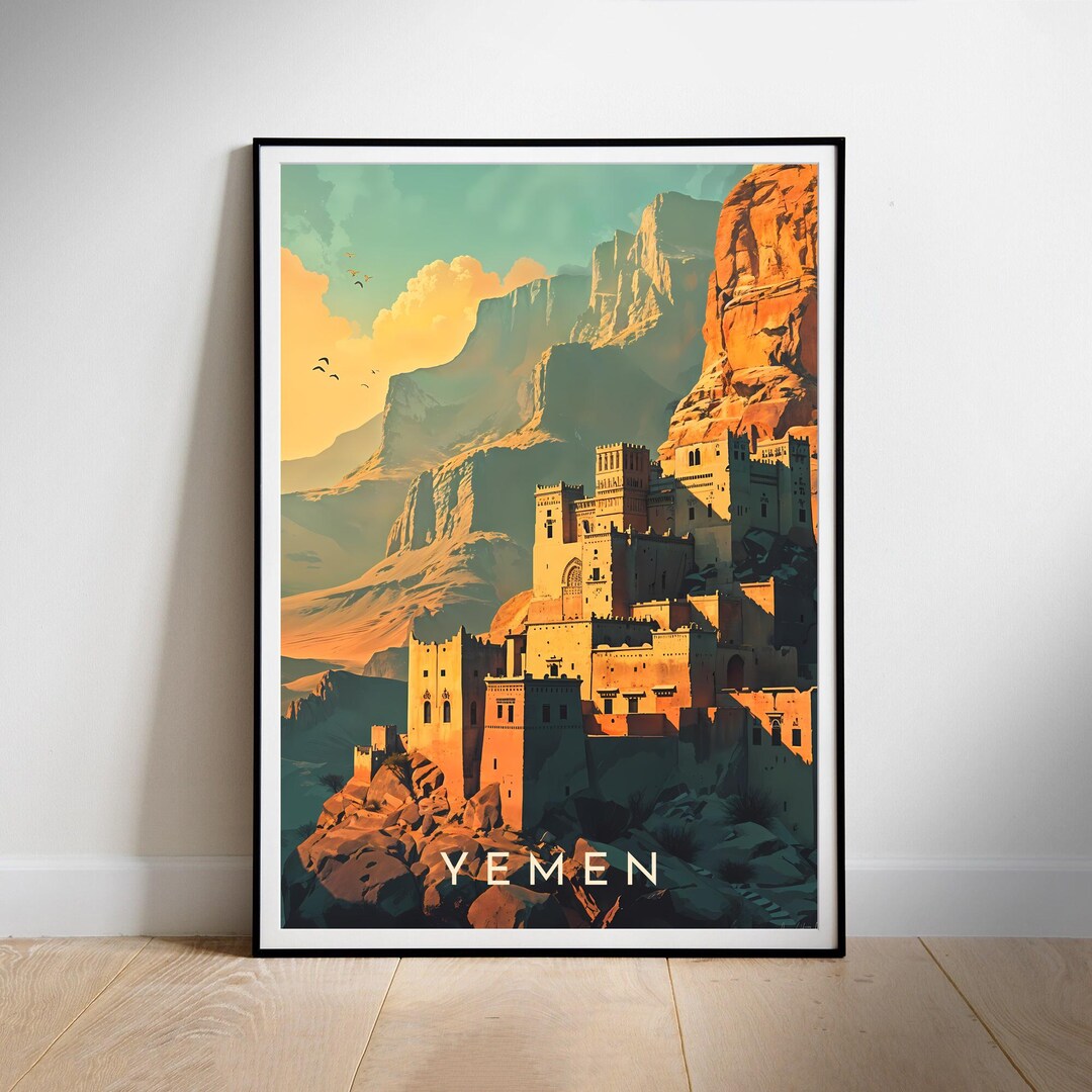 Yemen Travel Poster Digital Printable Wall Art, Instant Download ...