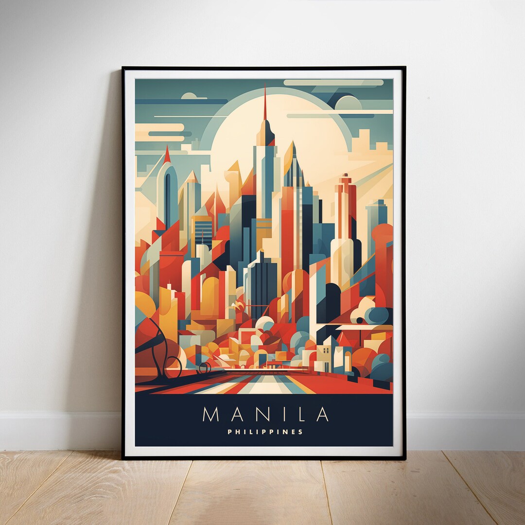 Manila Travel Poster Digital Printable Wall Art, Philippines Instant ...