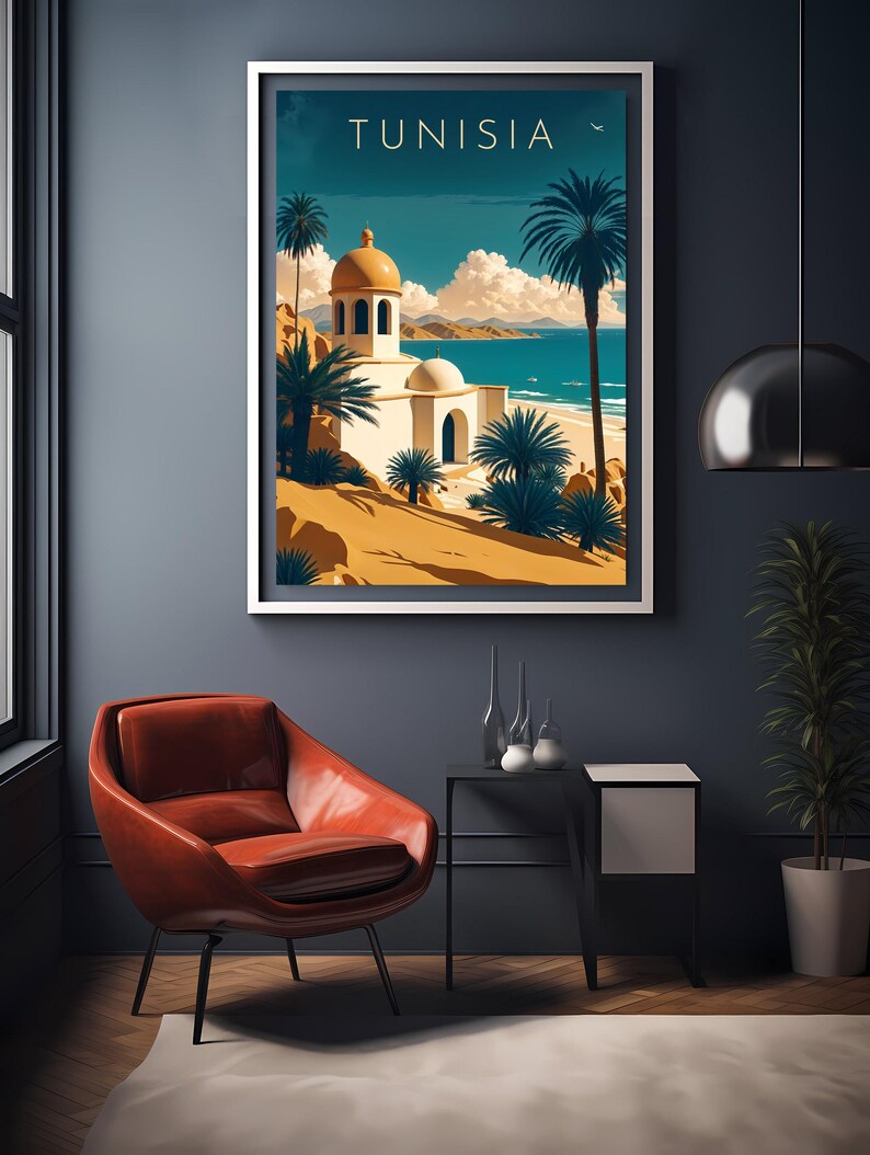 Tunisia Travel Poster Digital Printable Wall Art, Instant Download ...