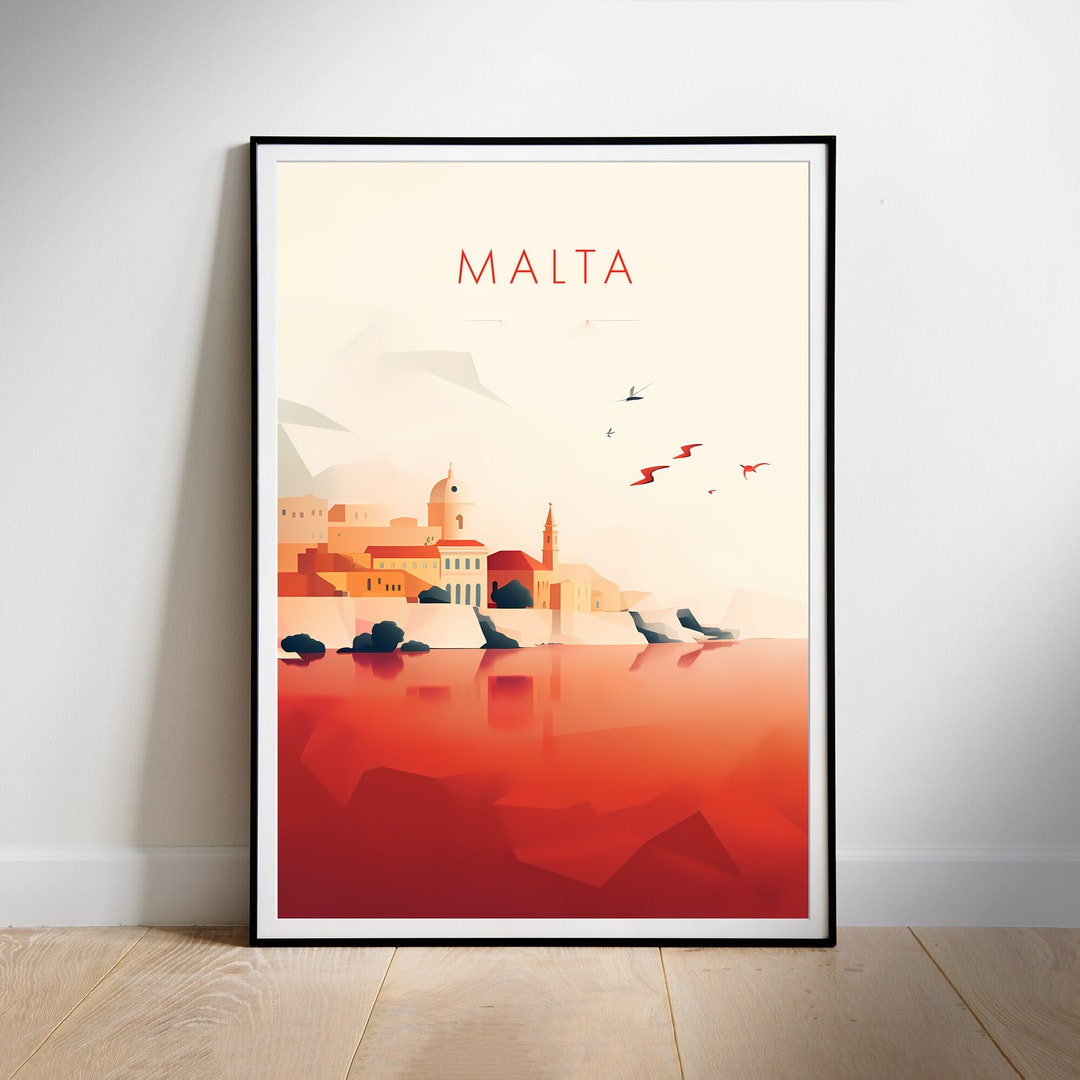 Malta Travel Poster Digital Printable Wall Art, Instant Download ...