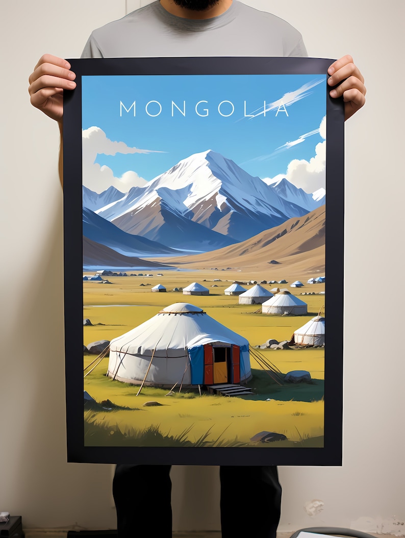 Mongolia Travel Poster Digital Printable Wall Art, Instant Download ...