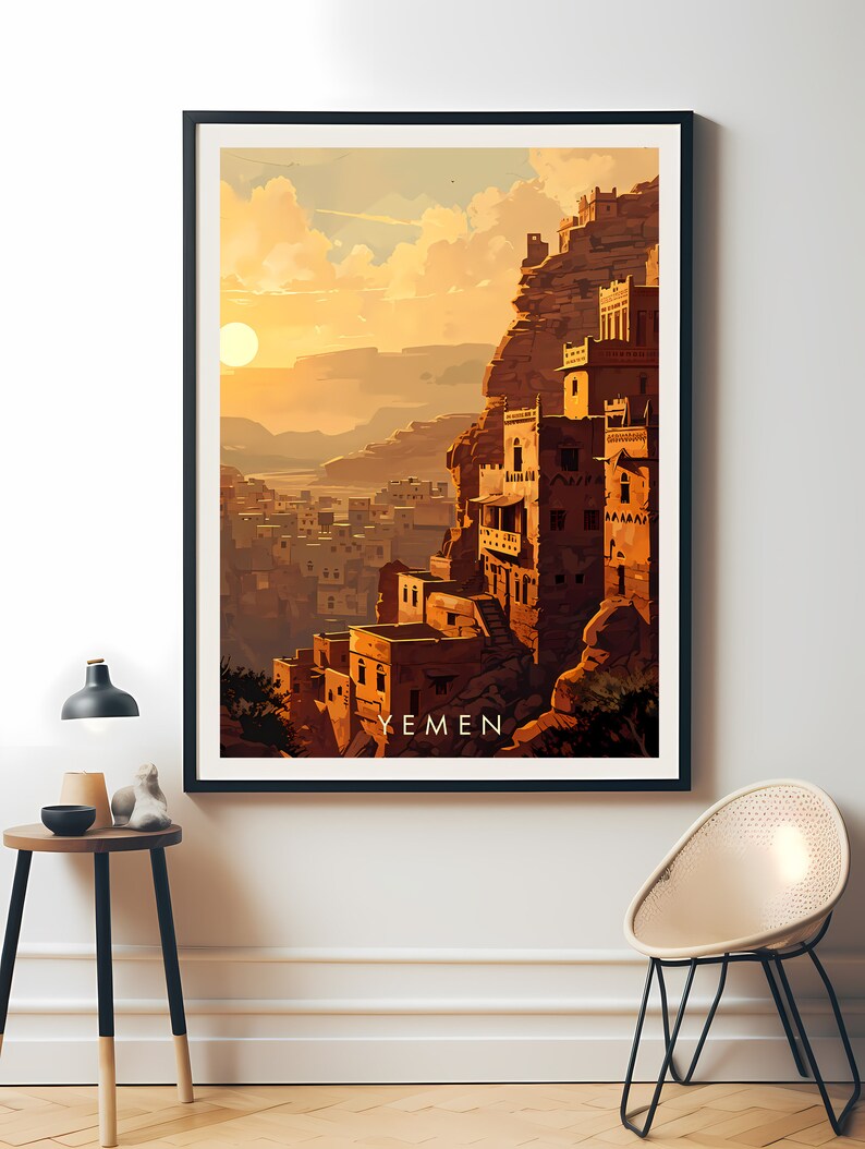 Yemen Travel Poster Digital Printable Wall Art, Instant Download ...