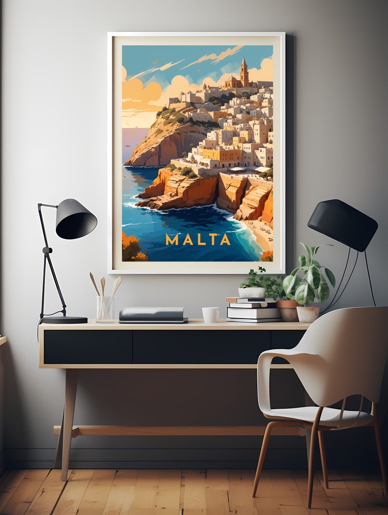 Malta Travel Poster Digital Printable Wall Art, Instant Download ...