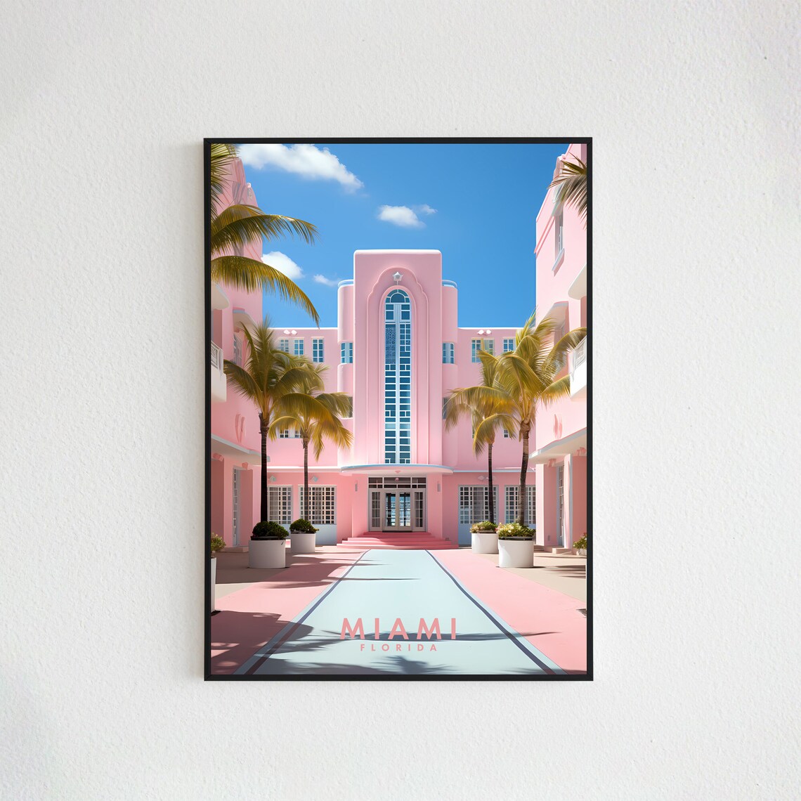 Miami Travel Poster Digital Printable Wall Art, Instant Download ...