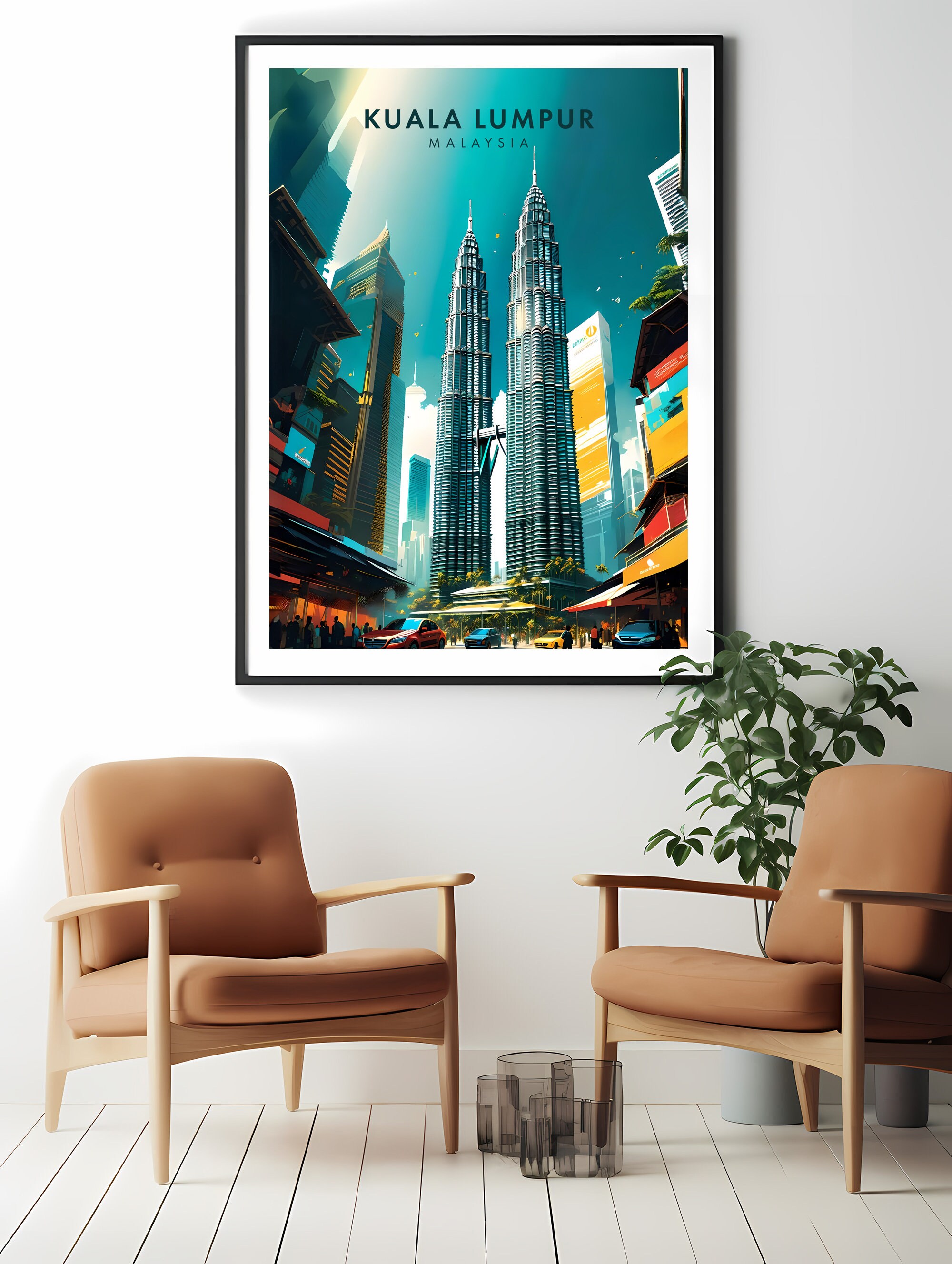 Malaysia Travel Poster Digital Printable Wall Art, Kuala Lumpur Instant ...