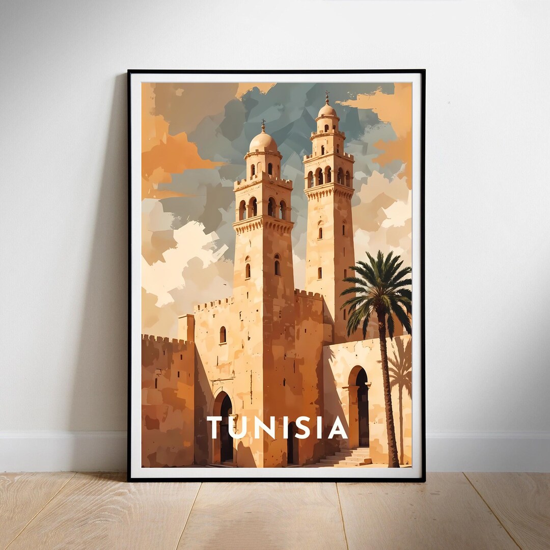 Tunisia Travel Poster Digital Printable Wall Art, Instant Download ...