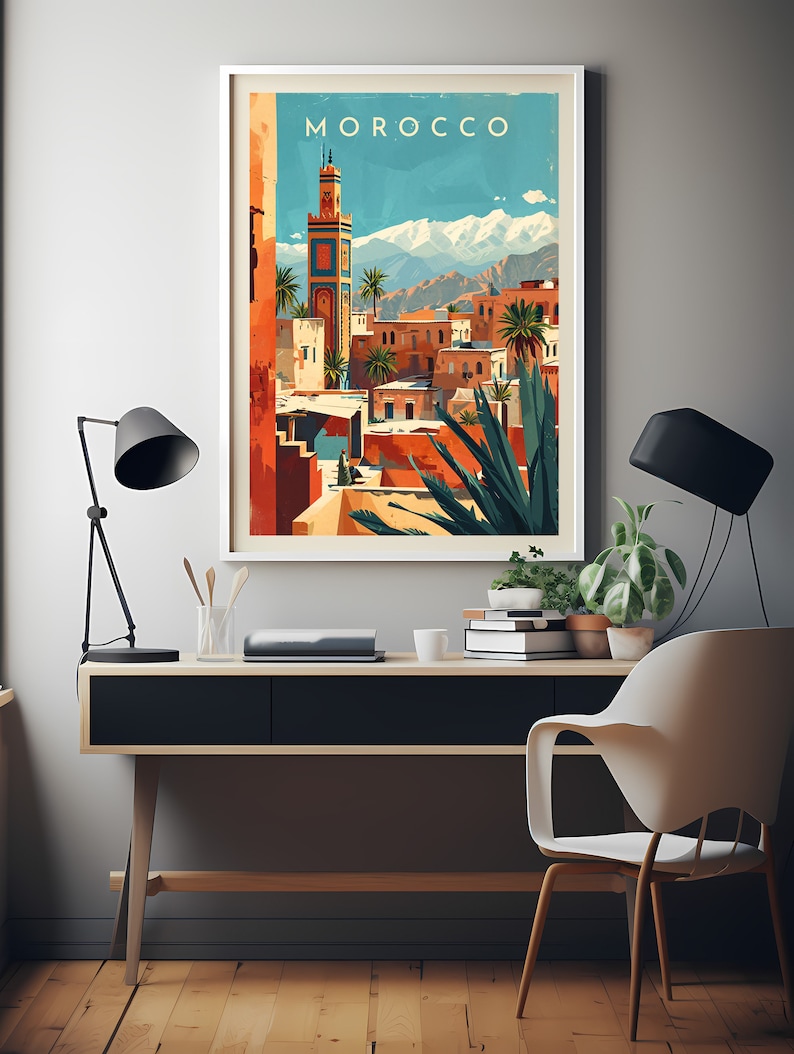 Morocco Travel Poster Digital Printable Wall Art, Instant Download ...