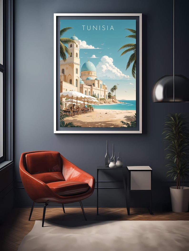 Tunisia Travel Poster Digital Printable Wall Art, Instant Download ...