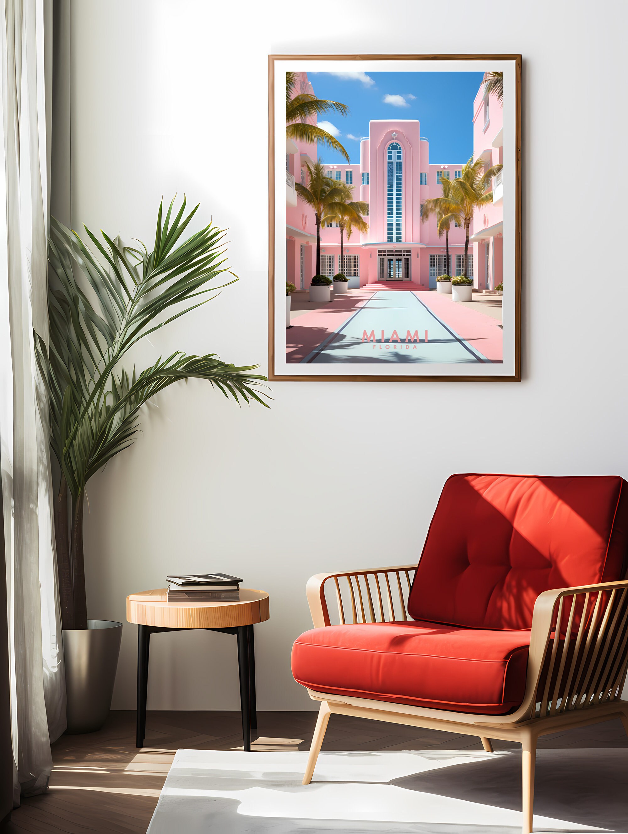 Miami Travel Poster Digital Printable Wall Art, Instant Download ...