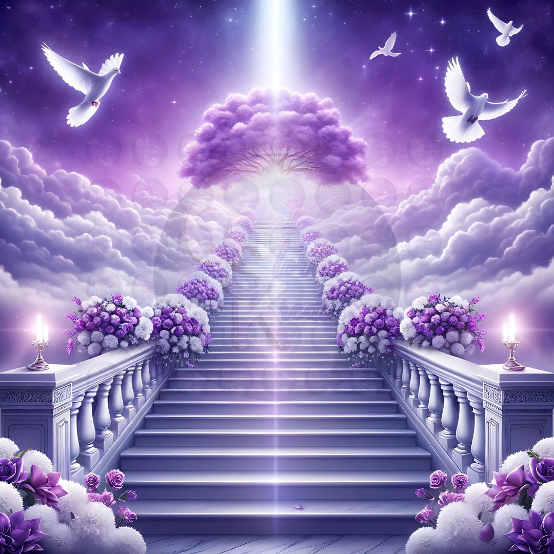 Purple Memorial Digital PNG Background - Etsy Canada