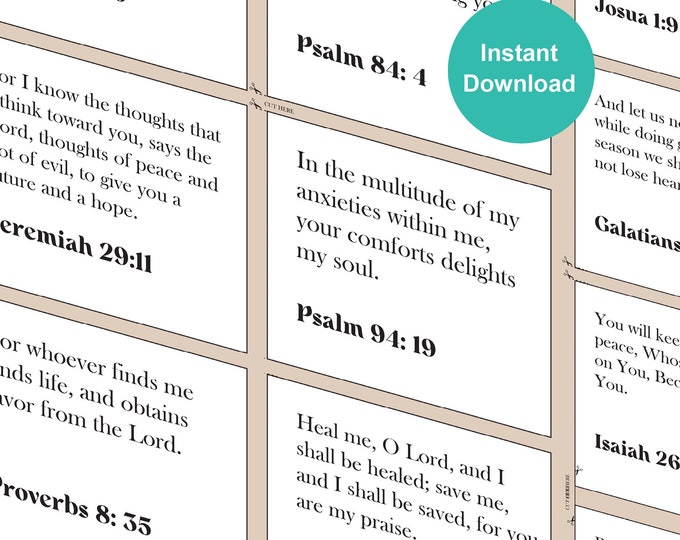 40 Bible Scripture Cards ,encouragement Bible Verse, Bible Verse Cards ...