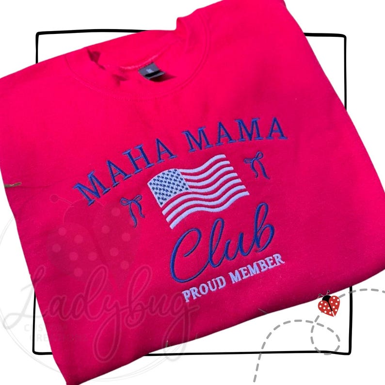 Sudadera bordada del MAHA Mama Club, jersey con temática de mamá ...