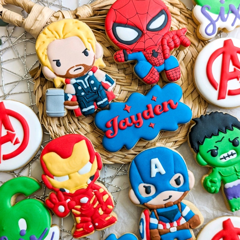 Superhero Cookies - Etsy