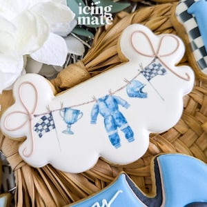 Toy Race Car - Nearing the Finish Line Baby Shower Set- Cookie Cutters ...