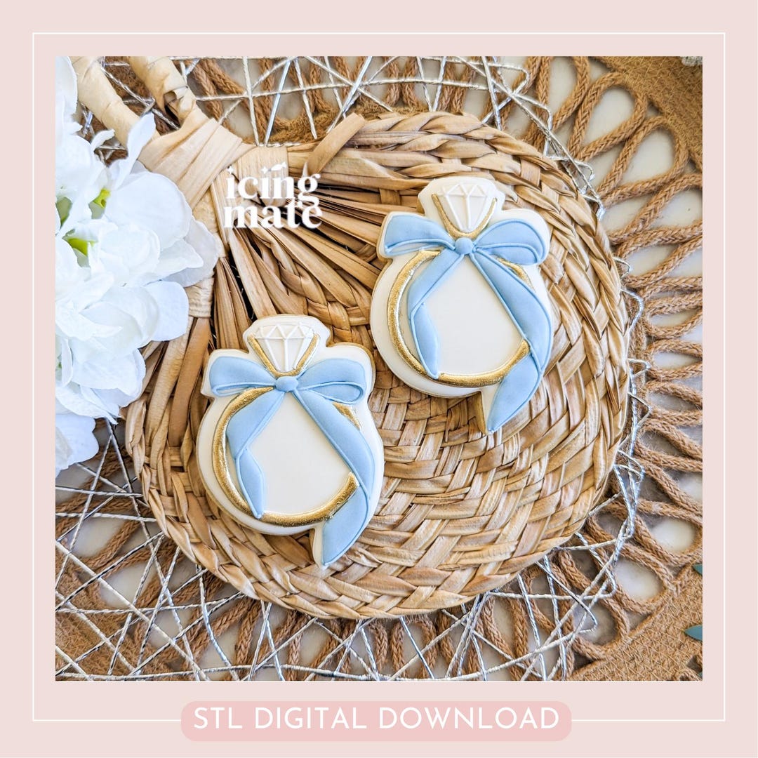 STL- Wedding Ring With Bow Cookie Cutter DIGITAL File - Etsy