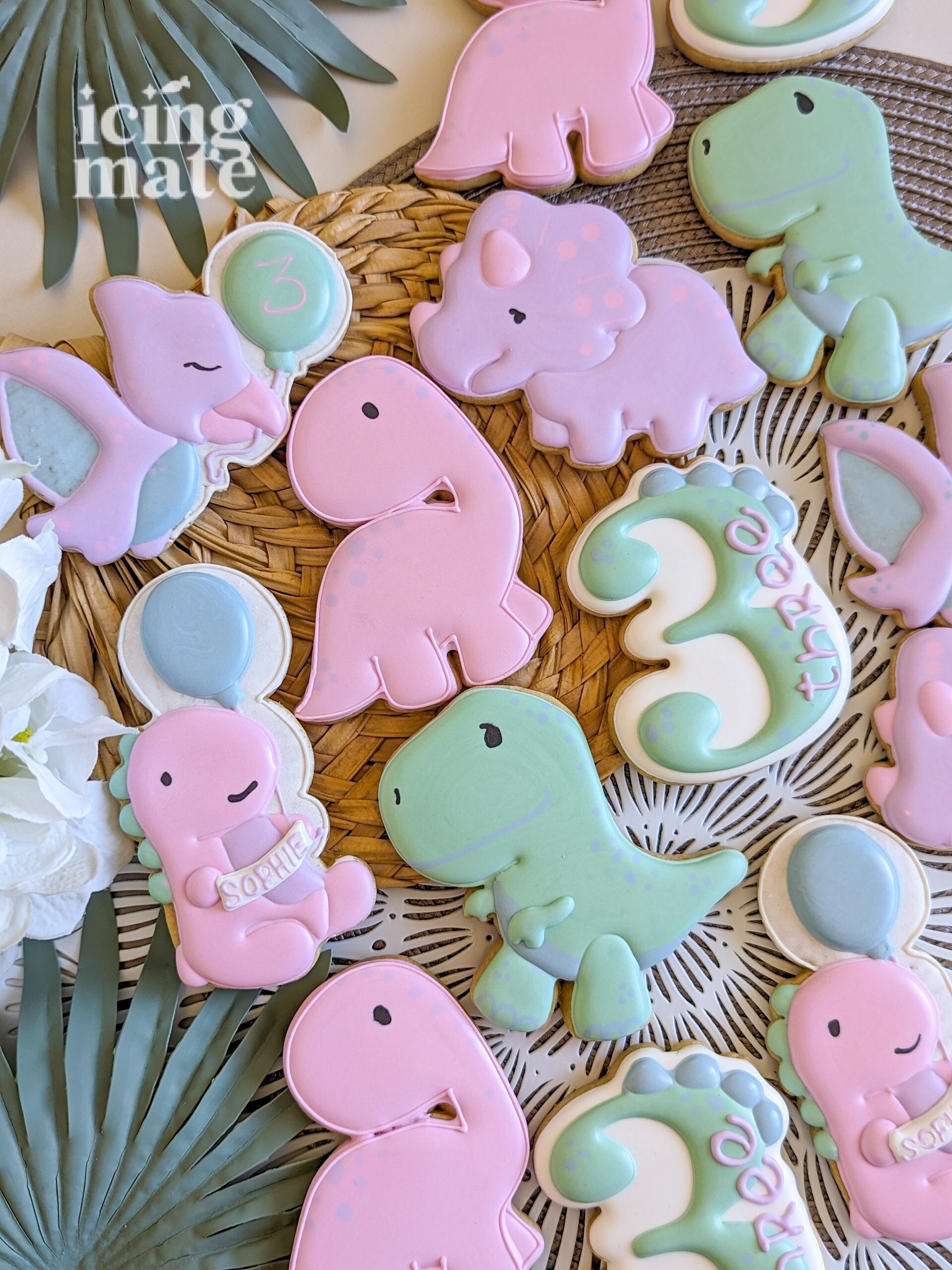 Three Rex- Dinosaur Cookie Cutter Set - Etsy