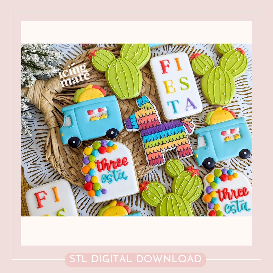 STL- Fiesta Cookie Cutter 3-piece Set- Digital File - Etsy