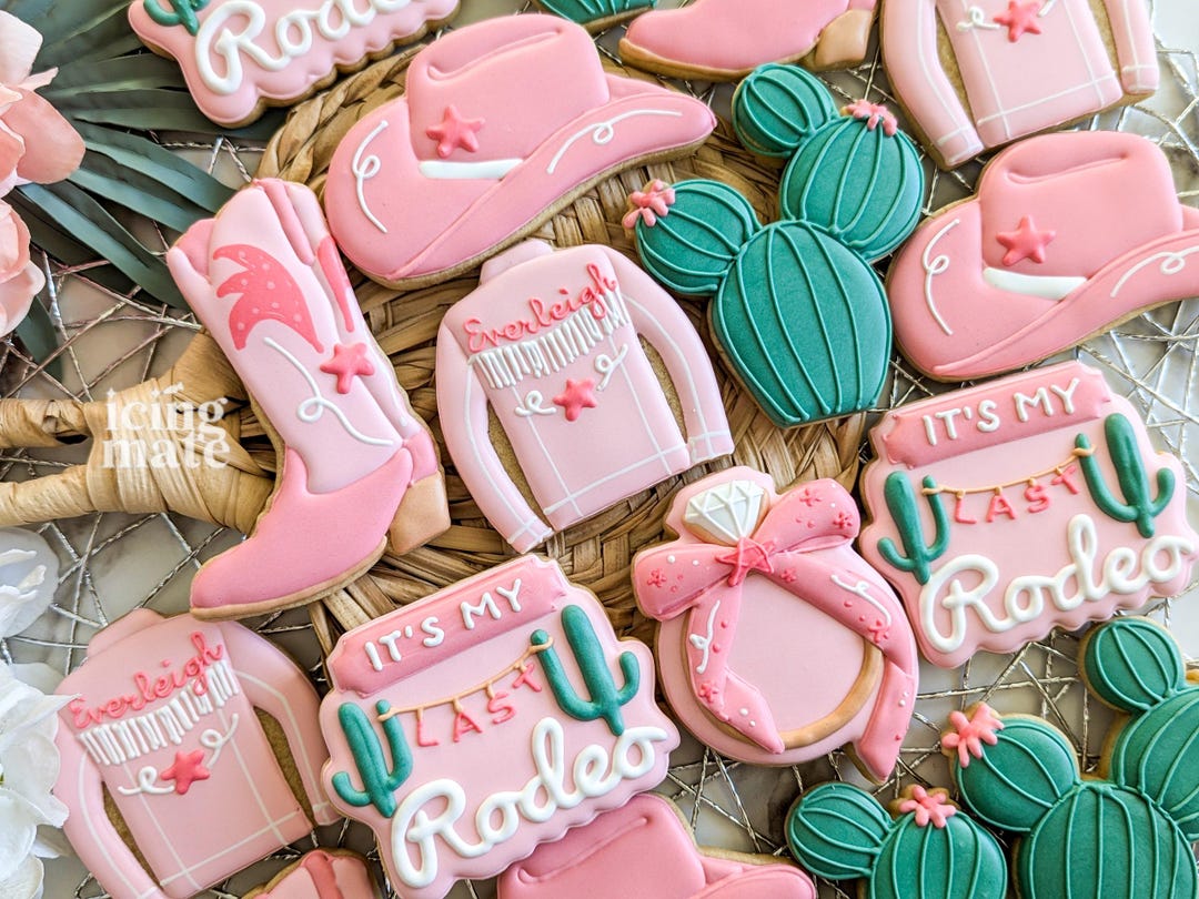 Cowgirl Last Rodeo Cookie Cutter Set- Bachelorette Set - Etsy