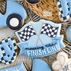 Toy Race Car - Nearing the Finish Line Baby Shower Set- Cookie Cutters ...