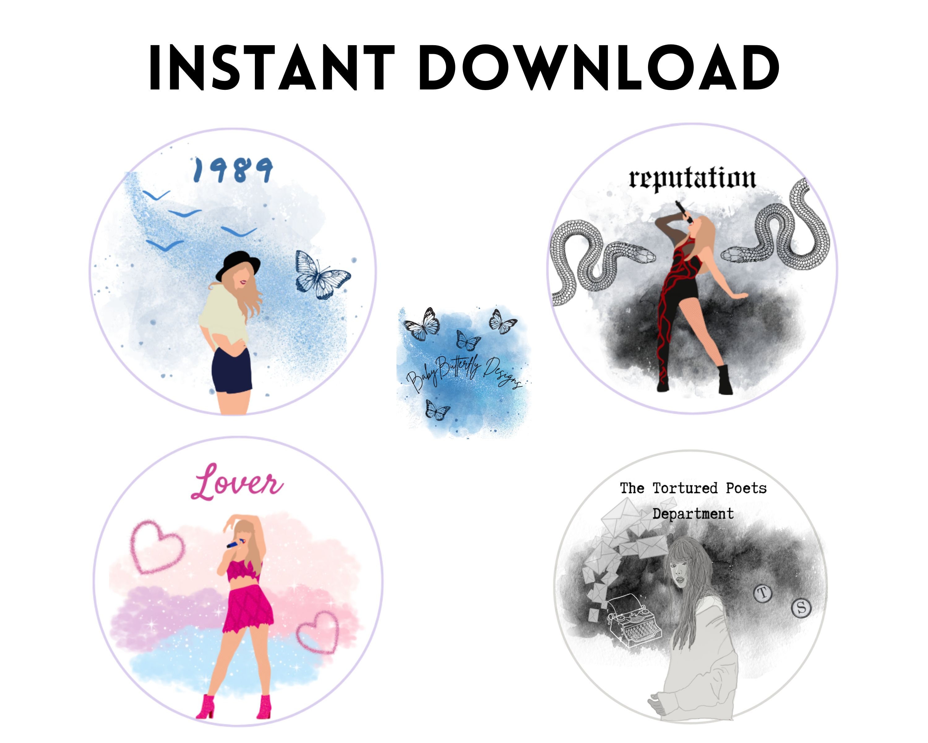 Printable Taylor Swift Eras 1inch Pin Back Button Template Instant ...