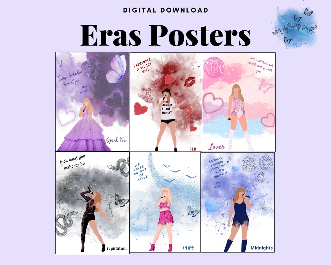 Taylor Swift Eras Posters Instant Download. Party Decor, Wall Art ...