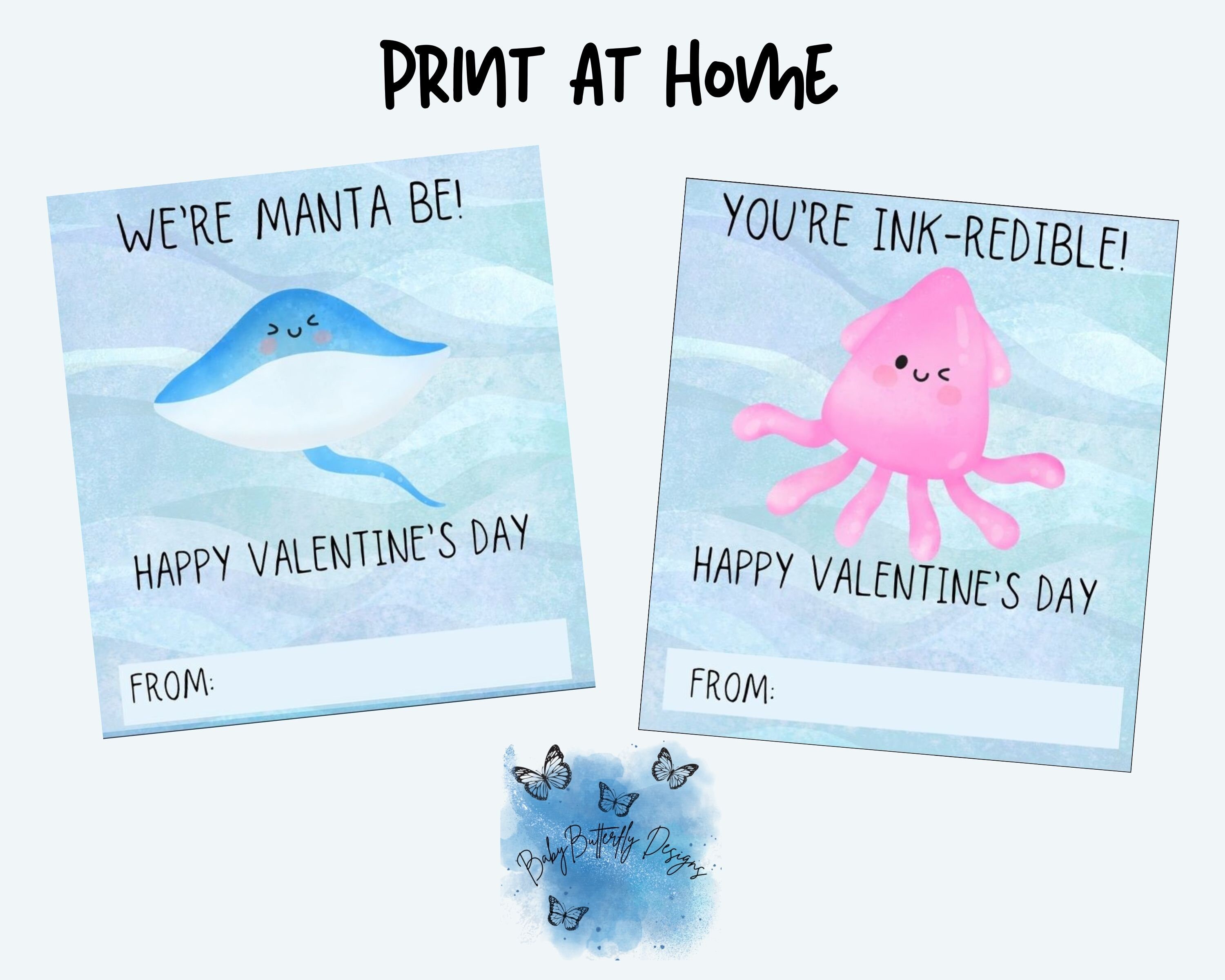 Instant Download- Under the Sea Printable Valentine's Cards, School ...
