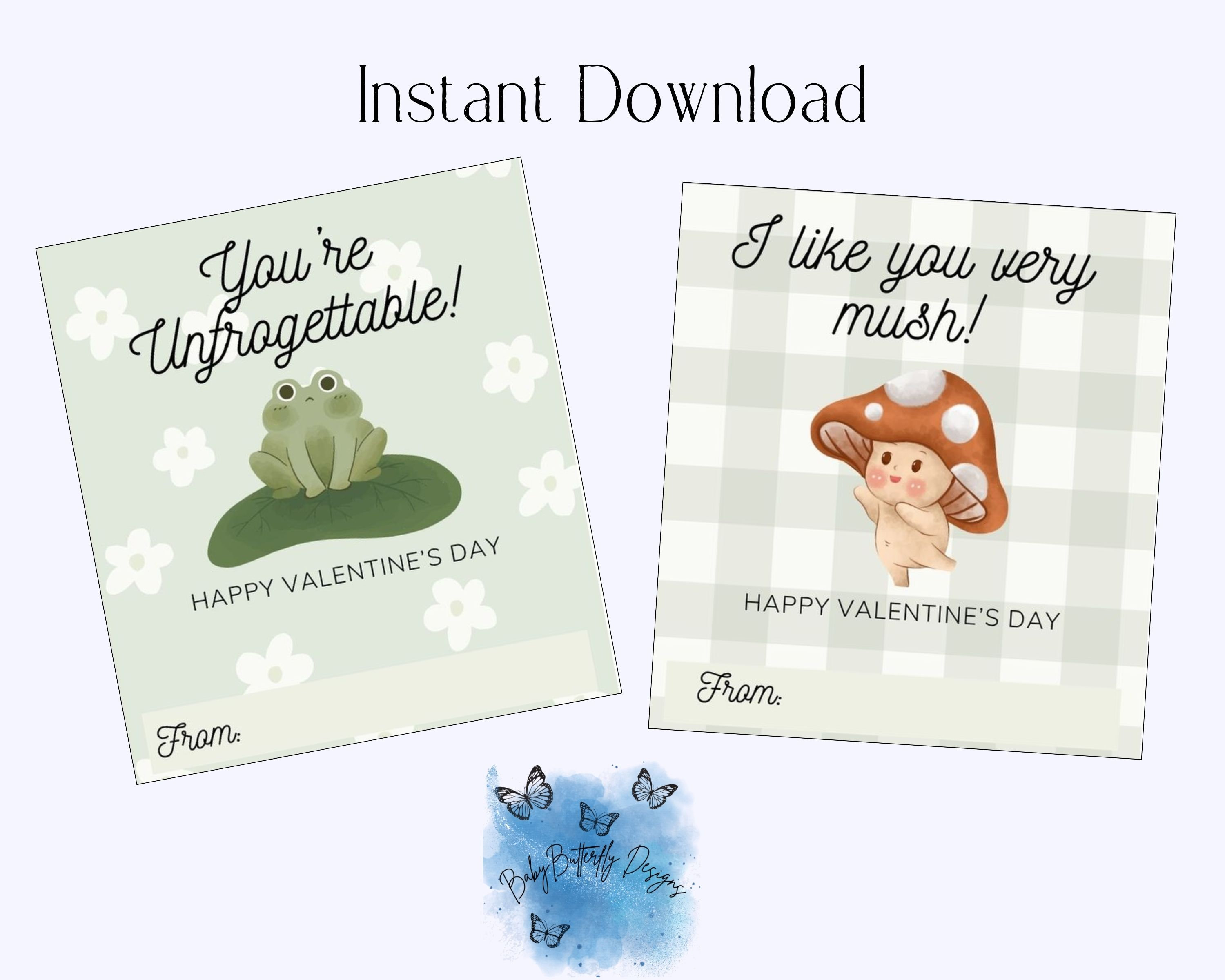 Printable Cottagecore Valentine's Cards- Instant Download, Use for ...
