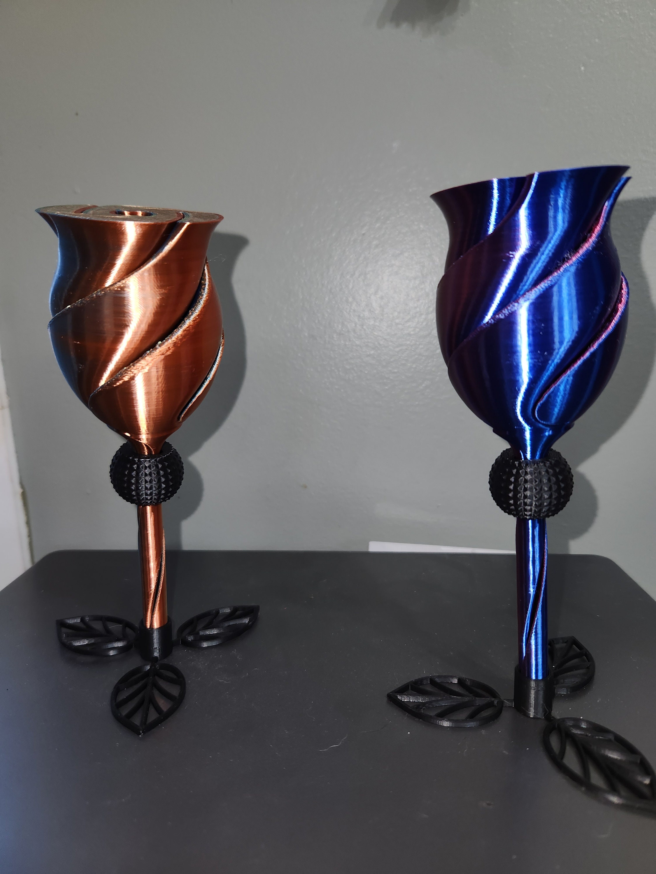 Twisted Rose With Stand 3d Printed - Etsy