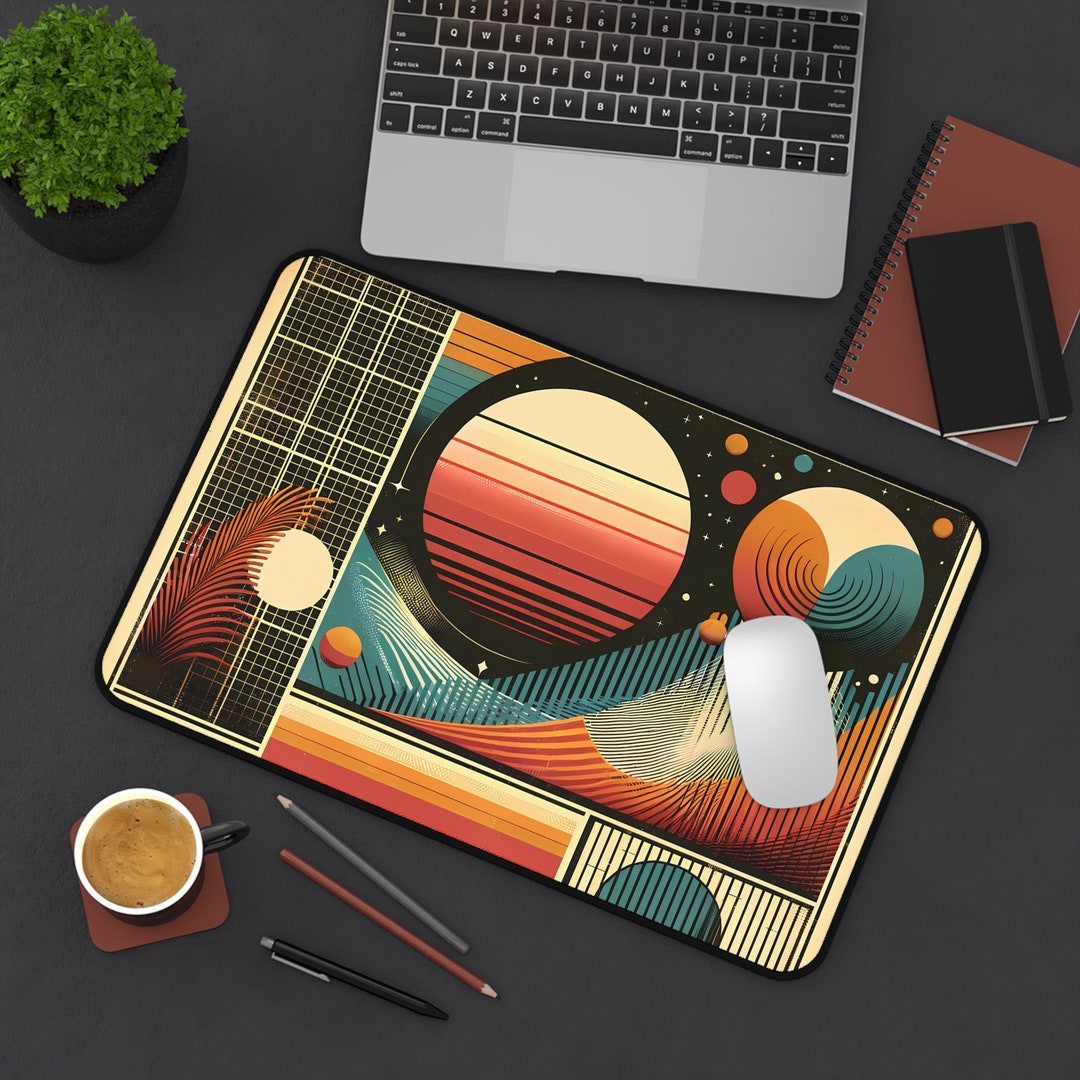 Time Capsule Chic Desk Mat 70s Nostalgia Elevate Your Workspace With ...
