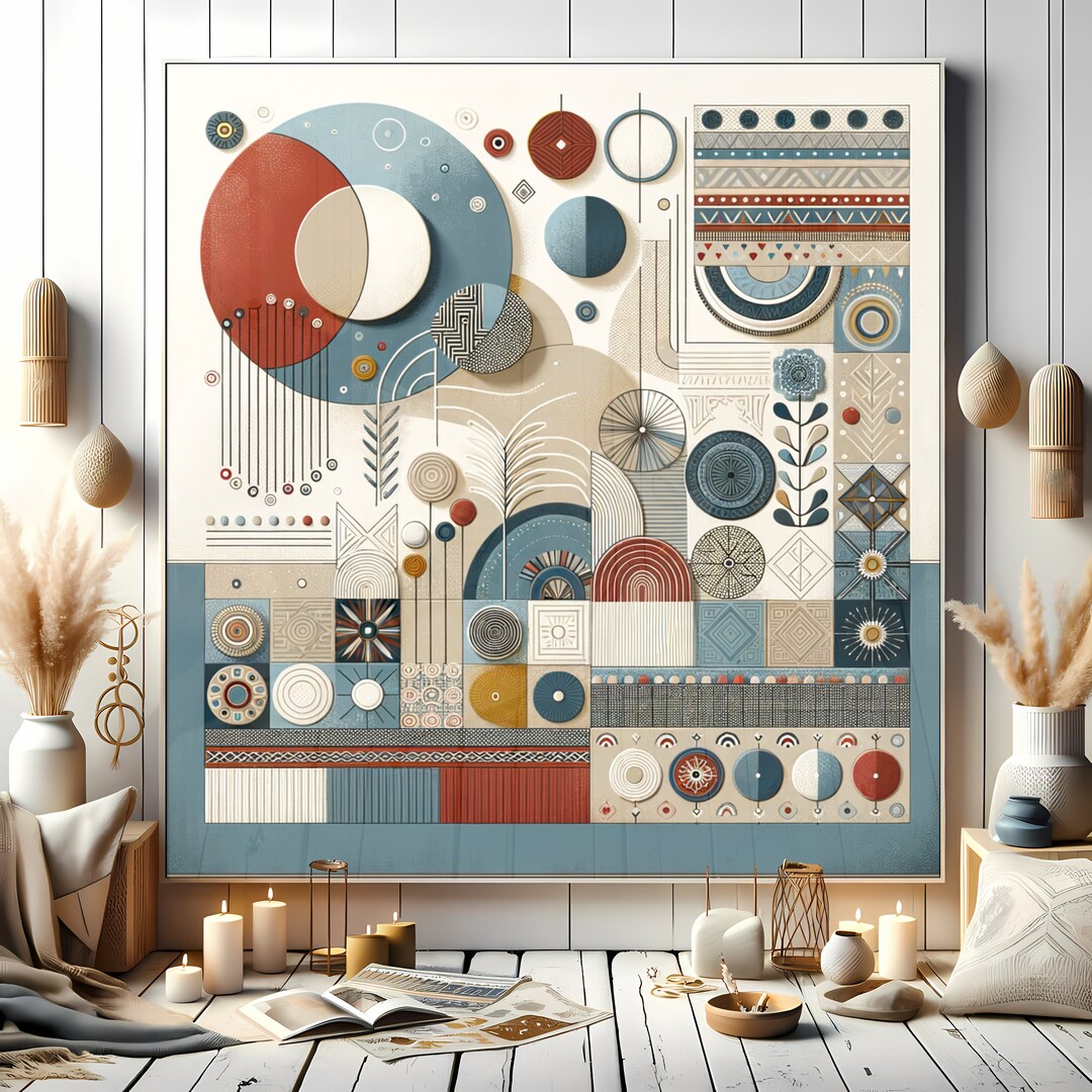 Vintage Boho Bloom Retro Flower Poster Bohemian Botanical Art, Free ...