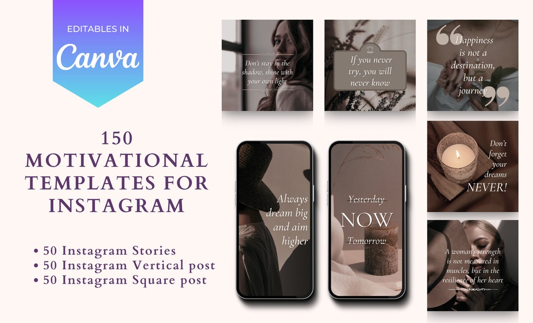 150 Instagram Template / Editable Quotes Templates / Instagram Post ...