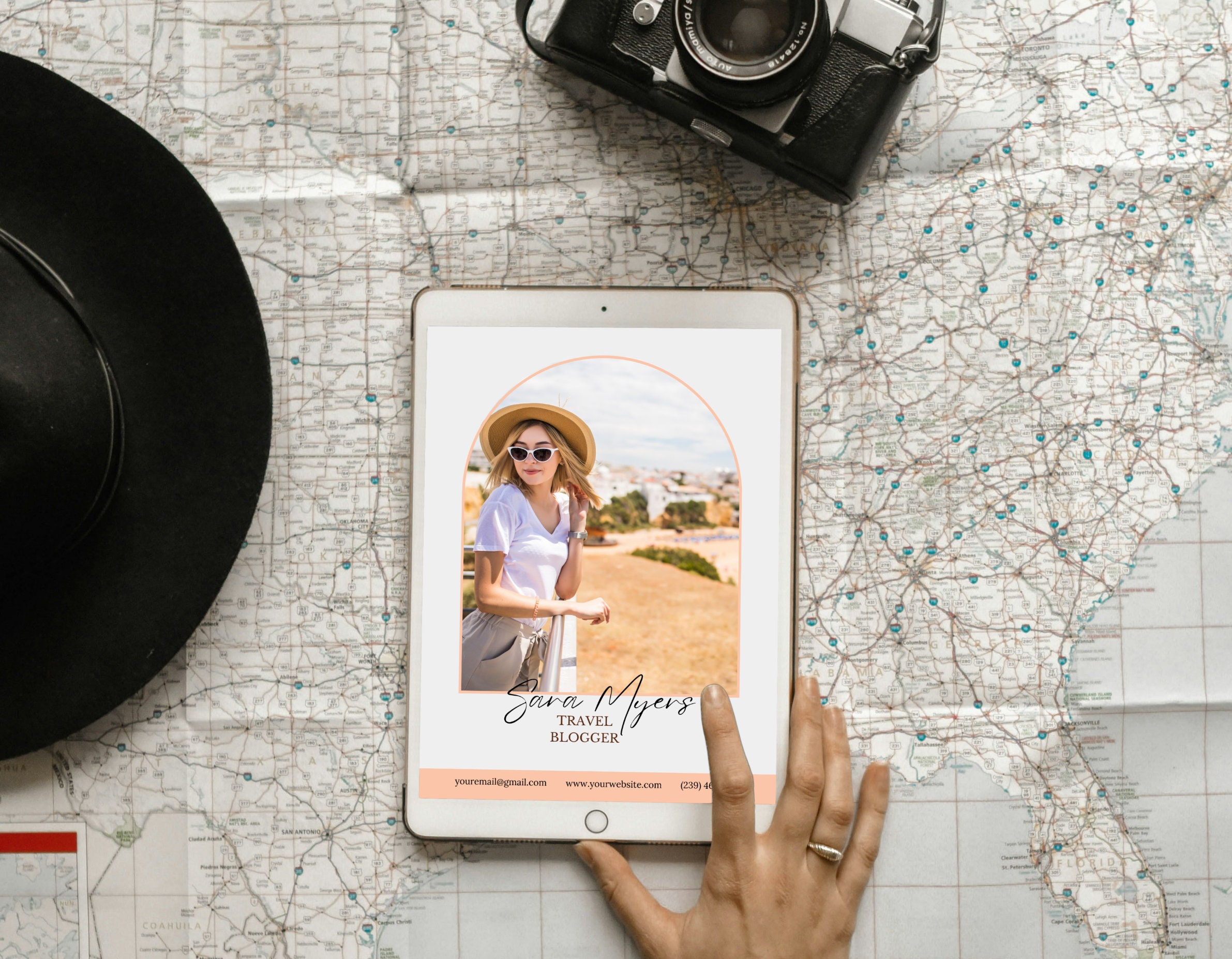Travel Blogger Media Kit Template: Influencer Rate Card (digital ...