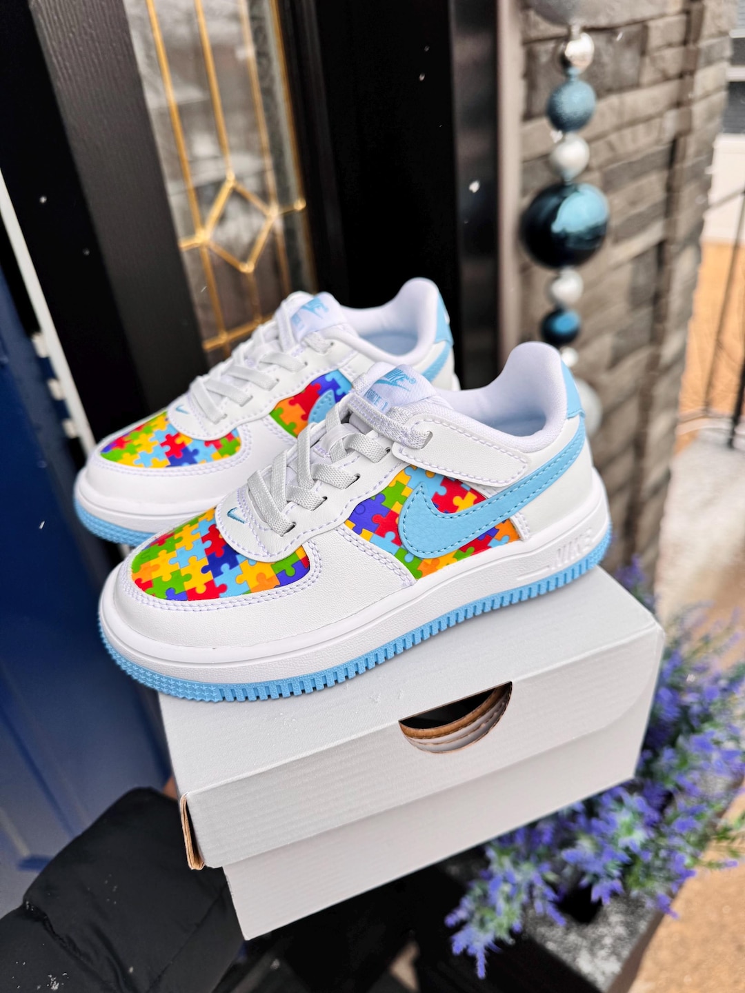 Toddler Kids Autism Awareness Nikes . - Etsy